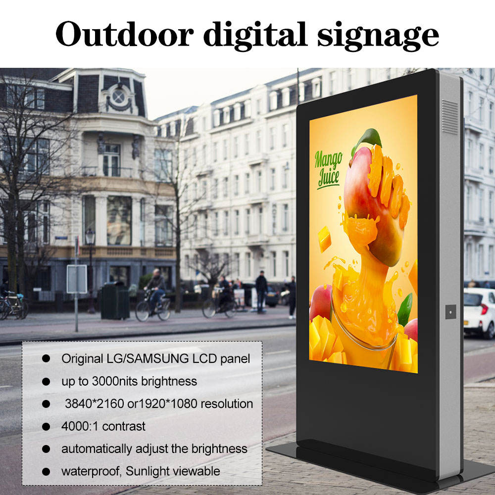 Floor Standing Outdoor Digital Signage - JPOK DISPLAY