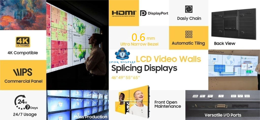 Ultra-narrow Bezel LCD Video Wall - JPOK DISPLAY