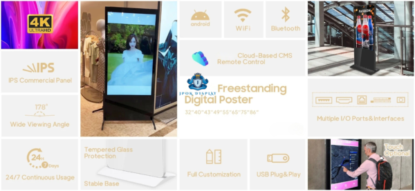 Indoor Floor Standing Digital Signage - JPOK DISPLAY