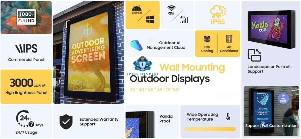 Outdoor Wall Mount Digital Signage – JPOK DISPLAY